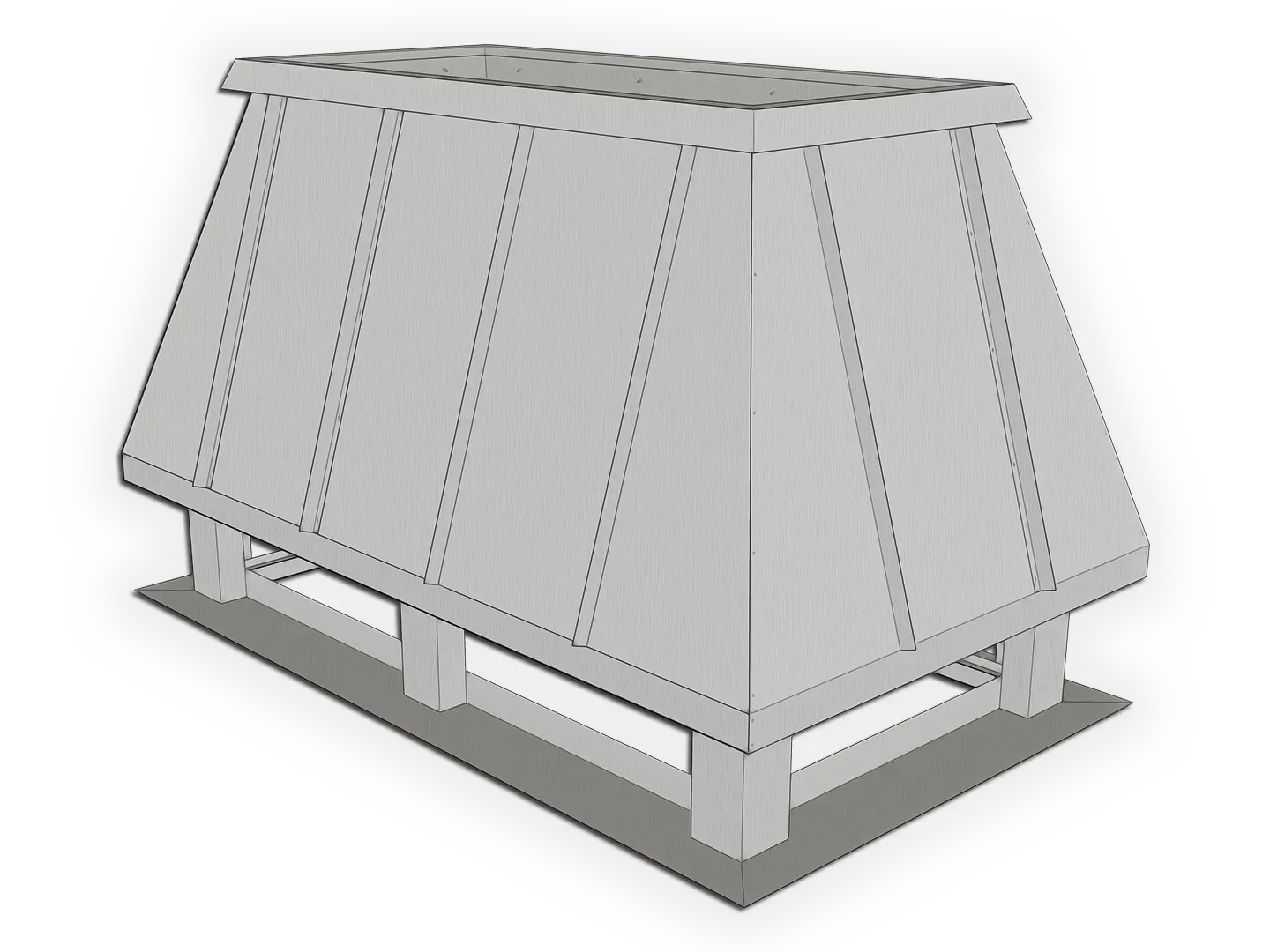 Standing Seam Roof Chimney Cap / Shroud | KM Sheet Metal